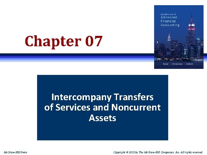 Chapter 07 Intercompany Transfers of Services and Noncurrent