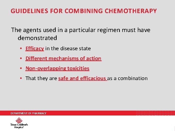 Pediatric Oncology Chemotherapy Pharmacology Amanda Berger Pharm D