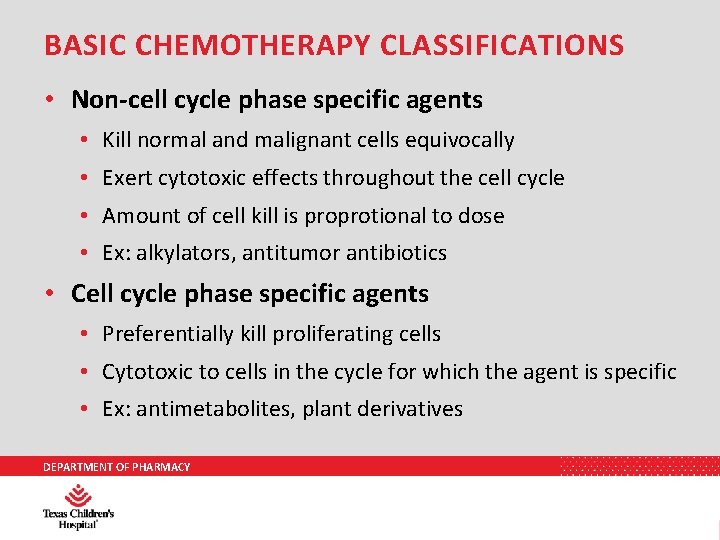 Pediatric Oncology Chemotherapy Pharmacology Amanda Berger Pharm D