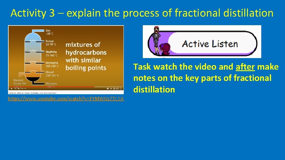 Fractional distillation 06 January 2022 DNA Match up