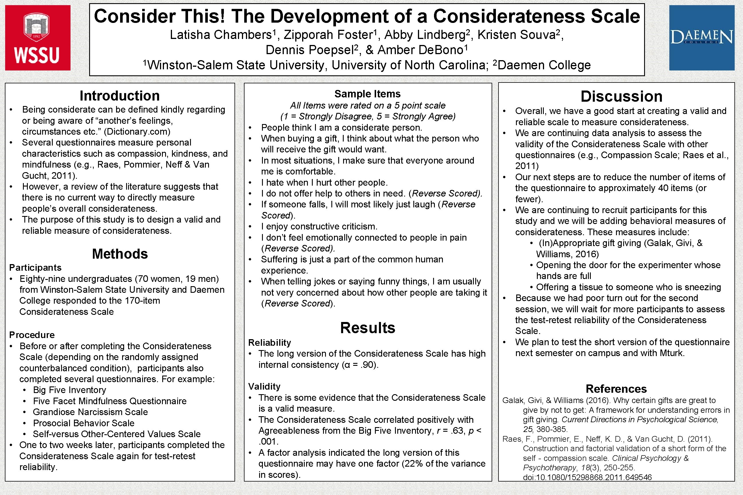 Consider This The Development of a Considerateness Scale