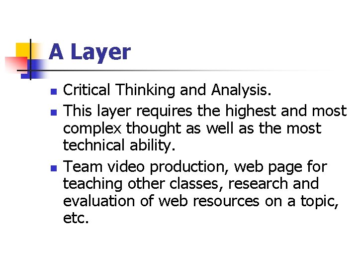 Layered Curriculum Five steps to Project based Differentiated