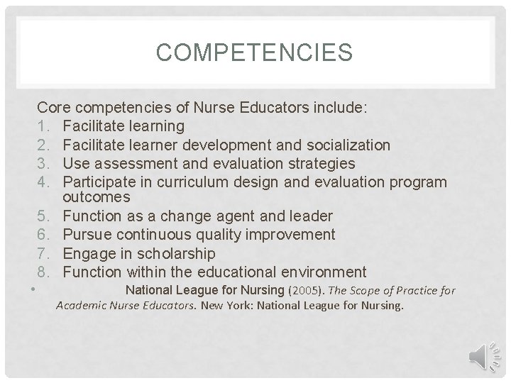 NURSE EDUCATOR ROLE PRESENTATION Ferris State University NURS