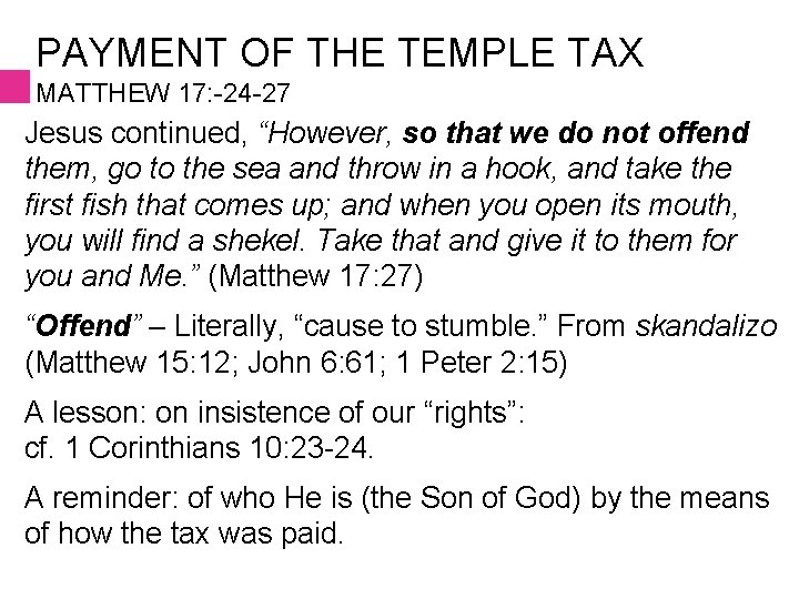 LESSON 12 THE TRANSFIGURATION AUGUST 5 2020 Temple