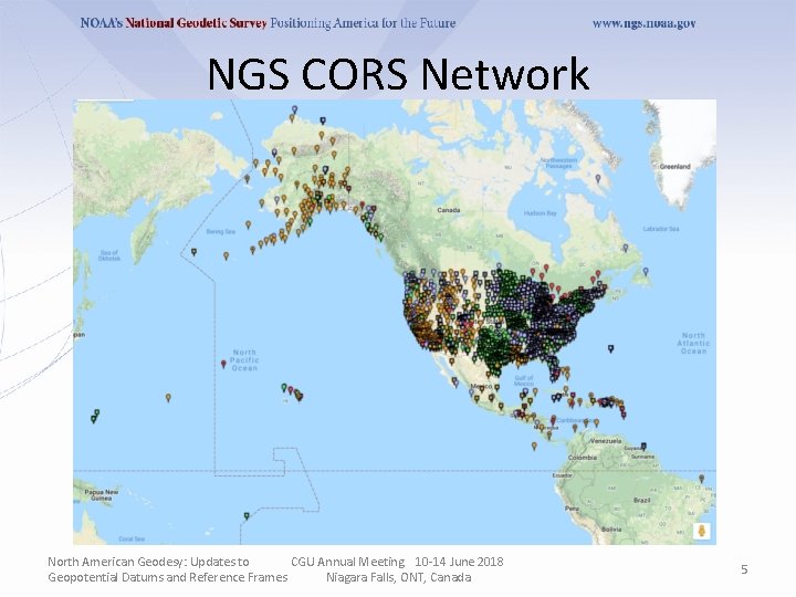 Criteria for Selection Continuous GNSS Sites through North