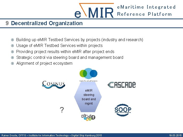 e MIR e Maritime Integrated Reference Platform Digital