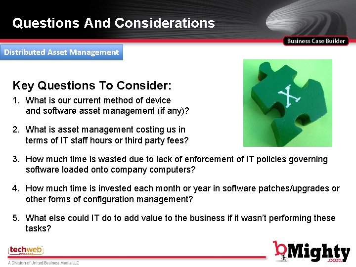 Distributed Asset Management Making The Business Case What