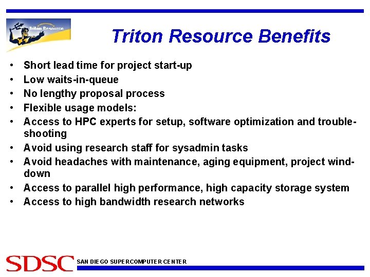 Overview of UCSDs Triton Resource A costeffective high