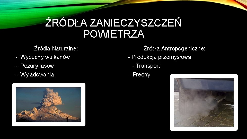 RDA I RODZAJE ZANIECZYSZCZE POWIETRZA Autor Justyna Kulis