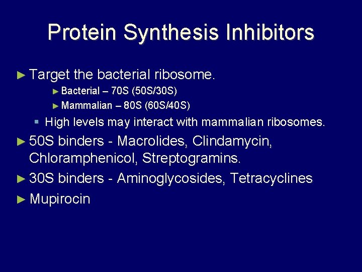 Antimicrobial Drugs The classification of antimicrobial drugs ...