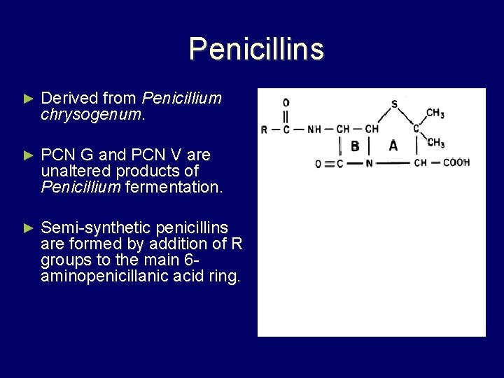 Antimicrobial Drugs The classification of antimicrobial drugs ...