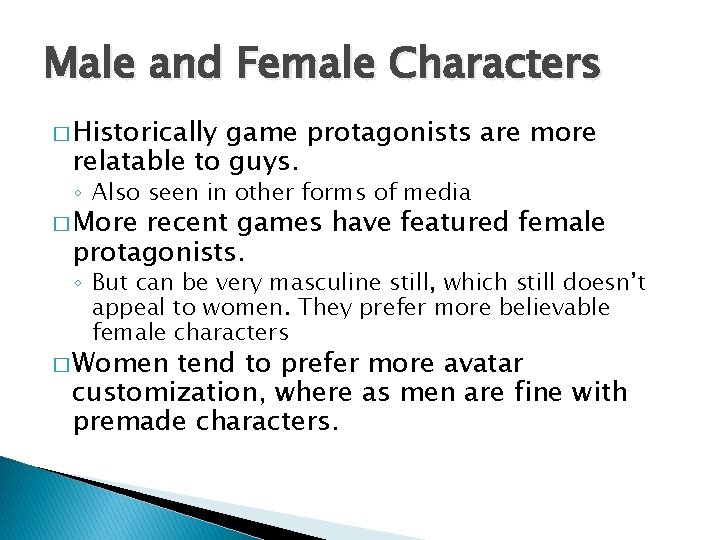 Character Development Graeme Browning Sean Wikant Goals Of