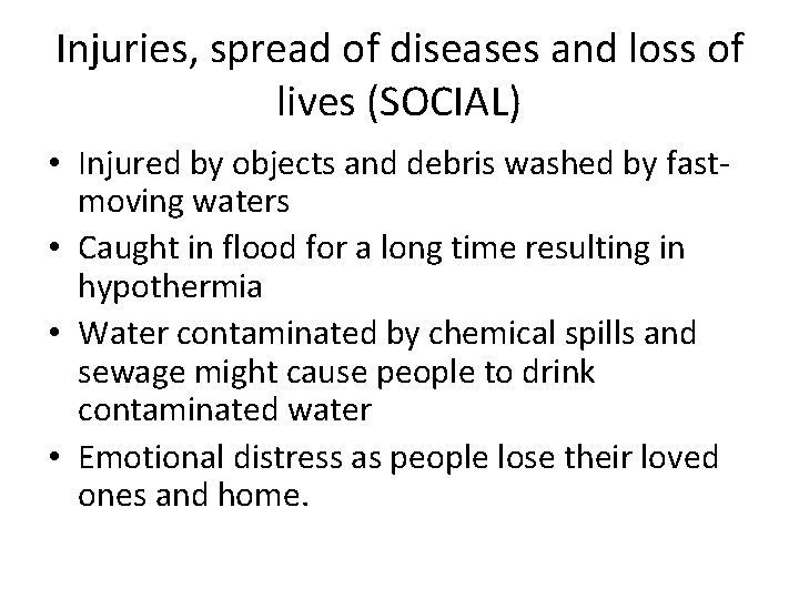 Impacts of floods in cities How do floods