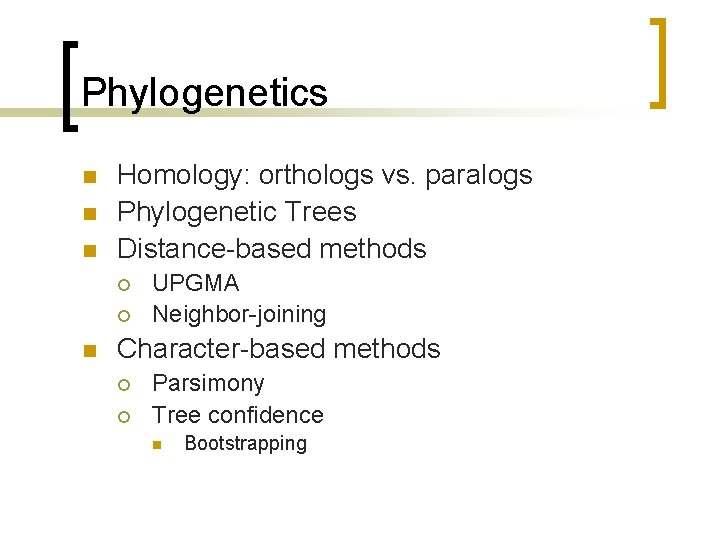 Introduction to Computational Biology Topics Molecular Data n