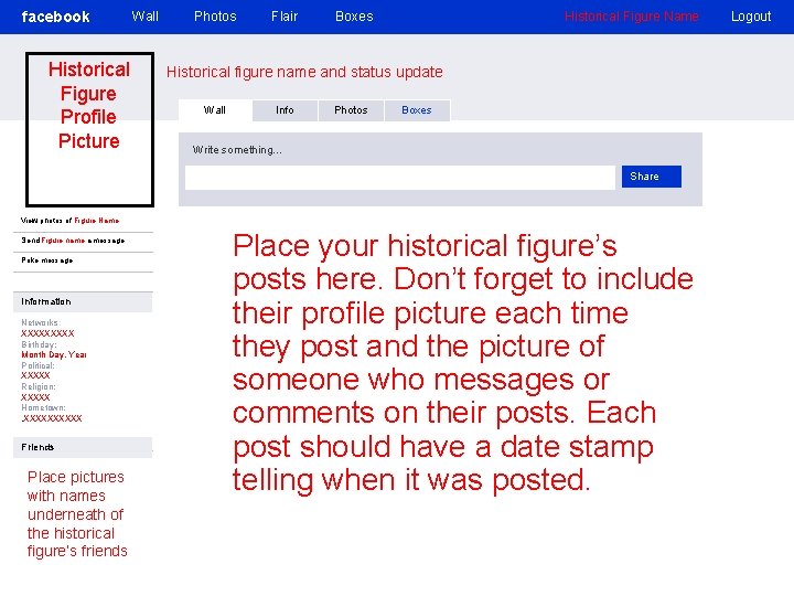 facebook Historical Figure Profile Picture Wall Photos Flair