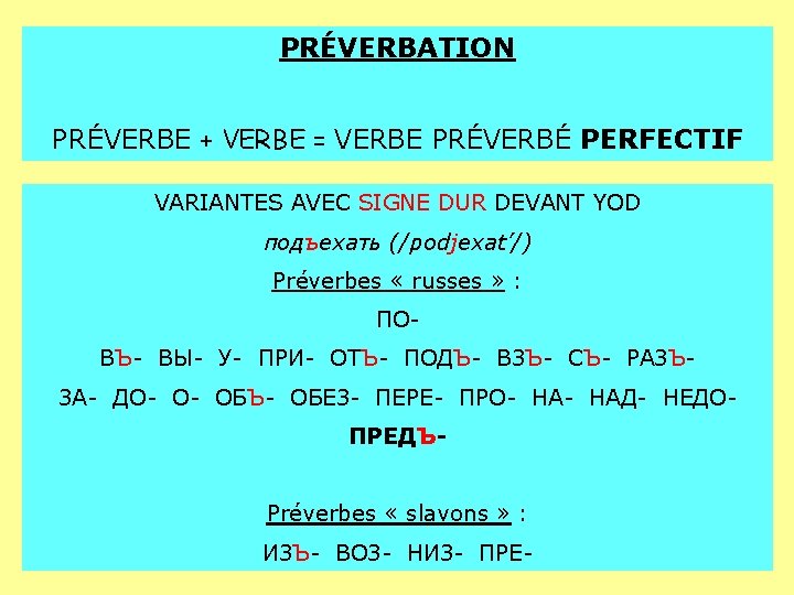 Version du 30062020 IDENTIFICATION DE LASPECT VERBAL PAR