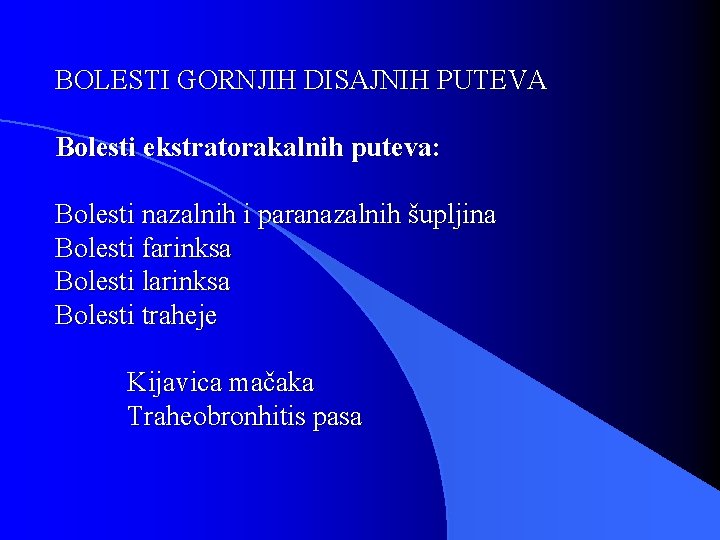RESPIRATORNE BOLESTI Literatura D R Trailovi i sar