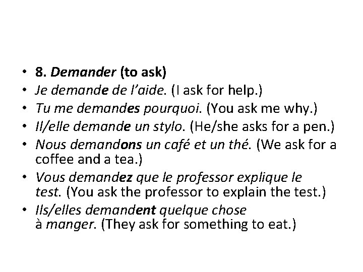 The 10 most commonly used French verbs 1