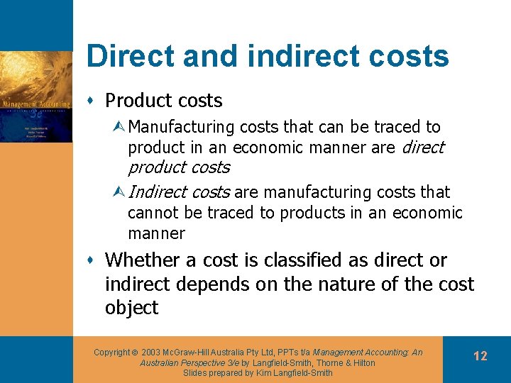Chapter 2 Management accounting basic terms and concepts