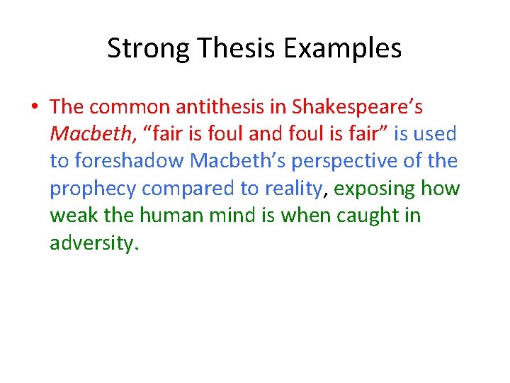 Macbeth Literary Analysis 2016 Prompt 1 Trace Shakespeares