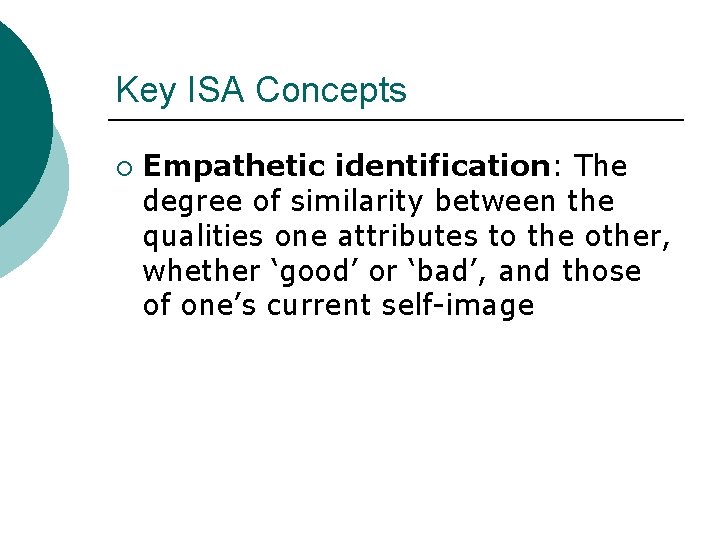 ISA as an Approach to Personality Disorder Anne