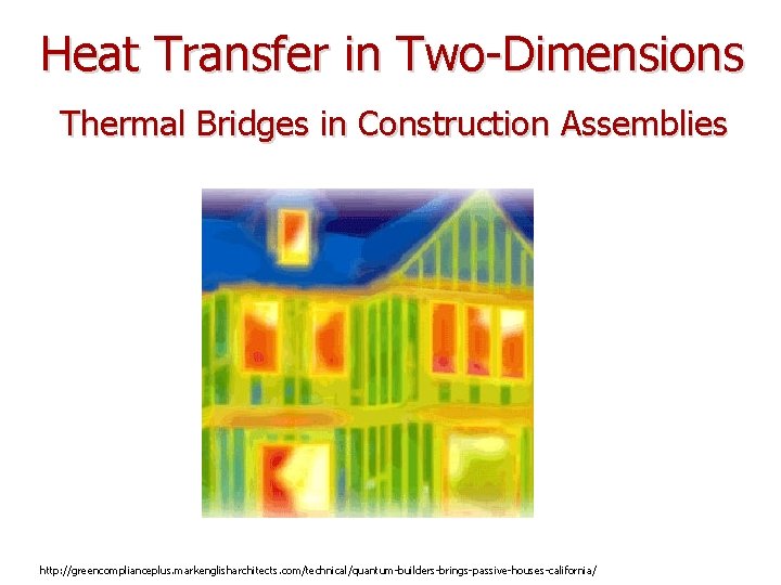 Heat Transfer in TwoDimensions Thermal Bridges in Construction