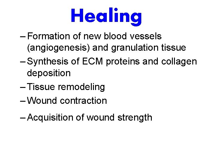 PATHOLOGY WOUND HEALINGREGENERATION AND REPAIR Repair Regeneration Repair