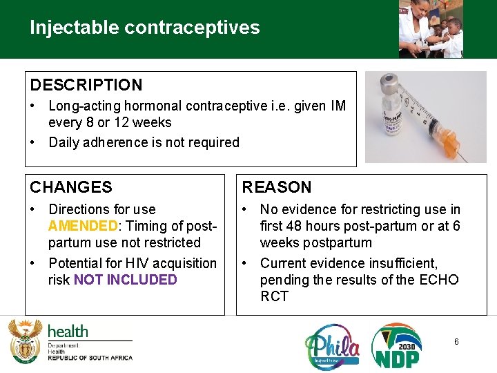 Chapter 7 Family planning NATIONAL DEPARTMENT OF HEALTH