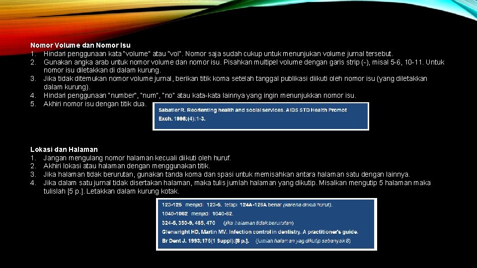VANCOUVER STYLE SITASI RUJUKAN Sistem harvard metode pengobatan