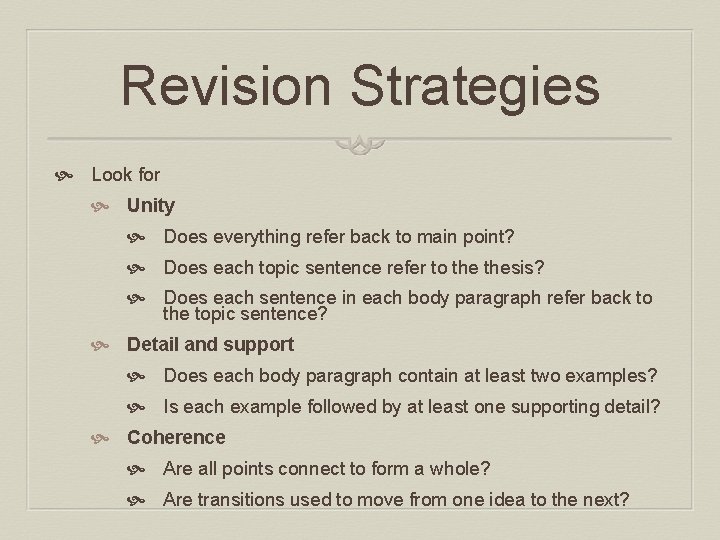 Editing and Revising Ne SAW Why is it