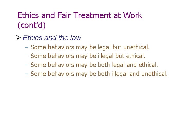 Ethics Justice and Fair Treatment in HR Management
