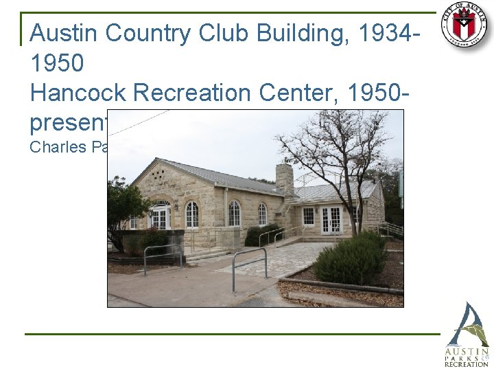 Hancock Golf Course Community Engagement Update Community Engagement