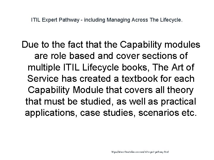 ITIL Expert Pathway including Managing Across The Lifecycle