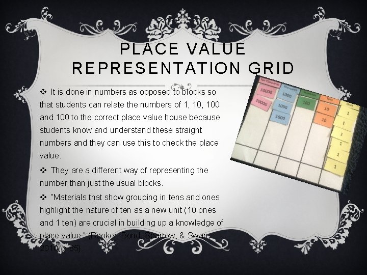 PLACE VALUE Sarsha Potter MISCONCEPTION AND ACARA v