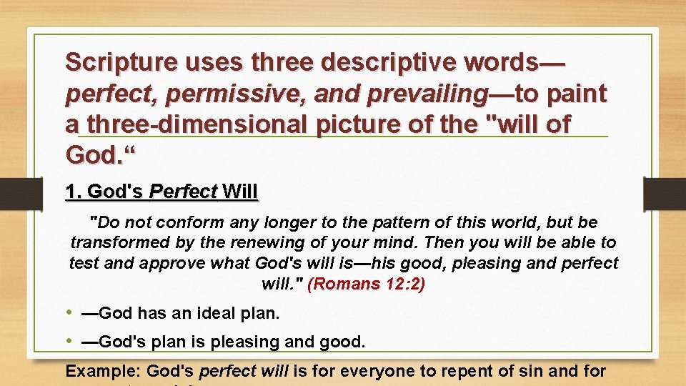Decision Making Discerning the Will of God by