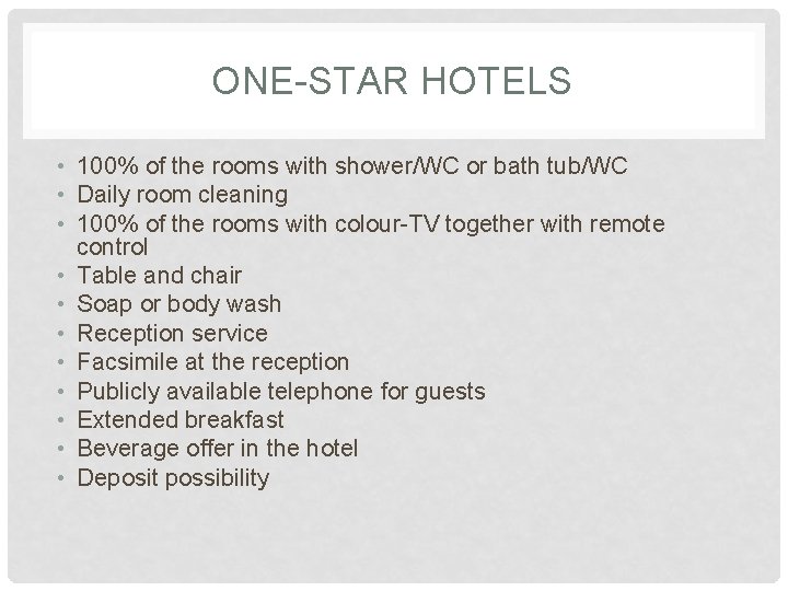 UNIT 3 HOTEL FACILITIES CONTENTS Comparison of Adjectives