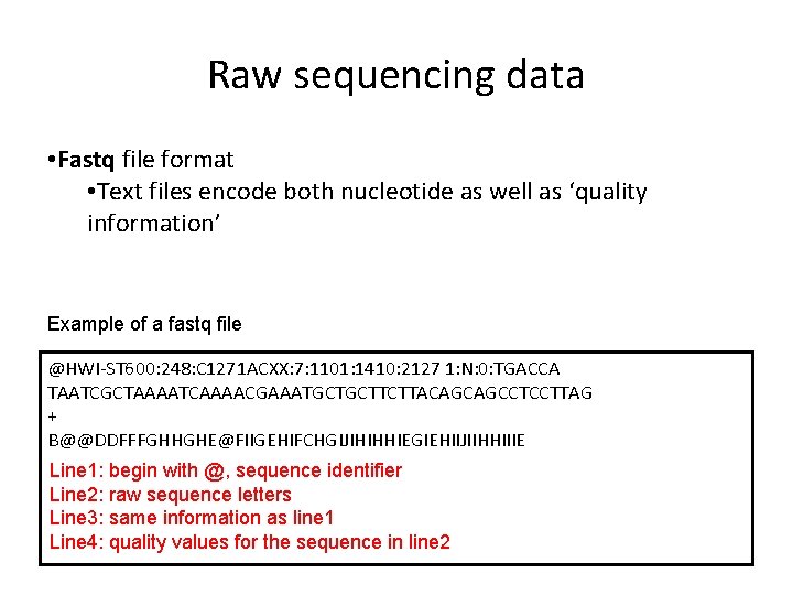 Introduction to NGS data Nov 19 th 2014