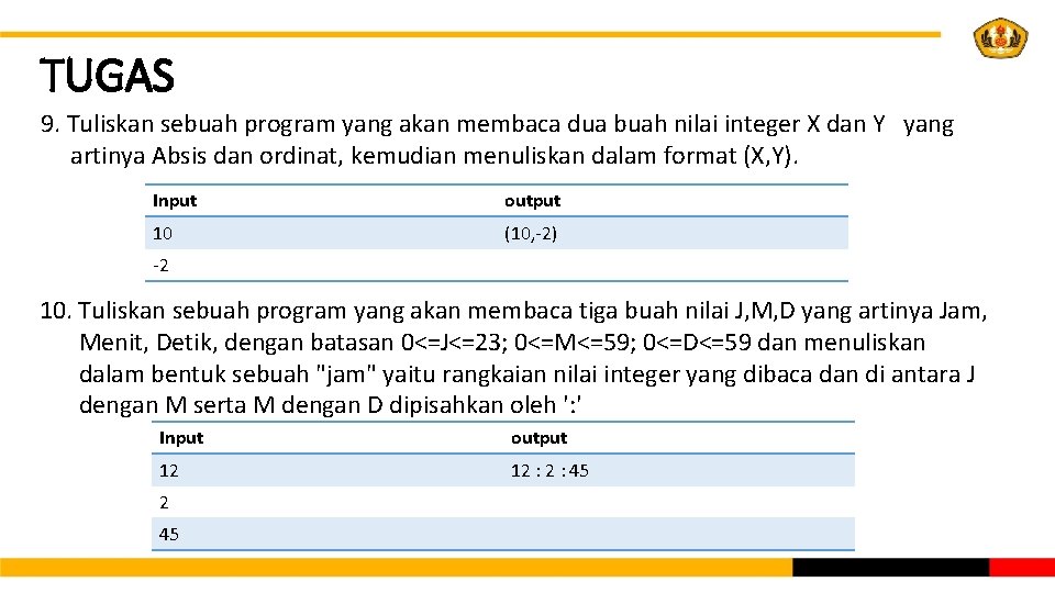LATIHAN NOTASI ALGORITMA SISTEM BILANGAN Mira Suryani S