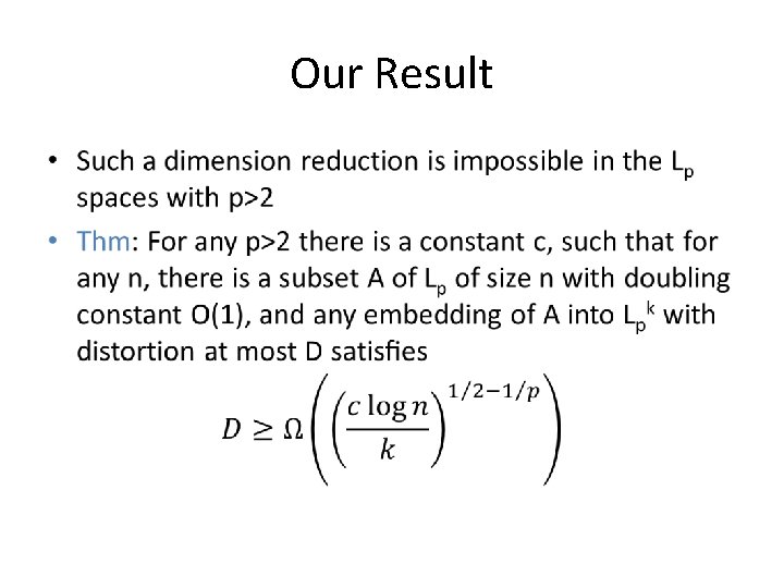 On the Impossibility of Dimension Reduction for Doubling