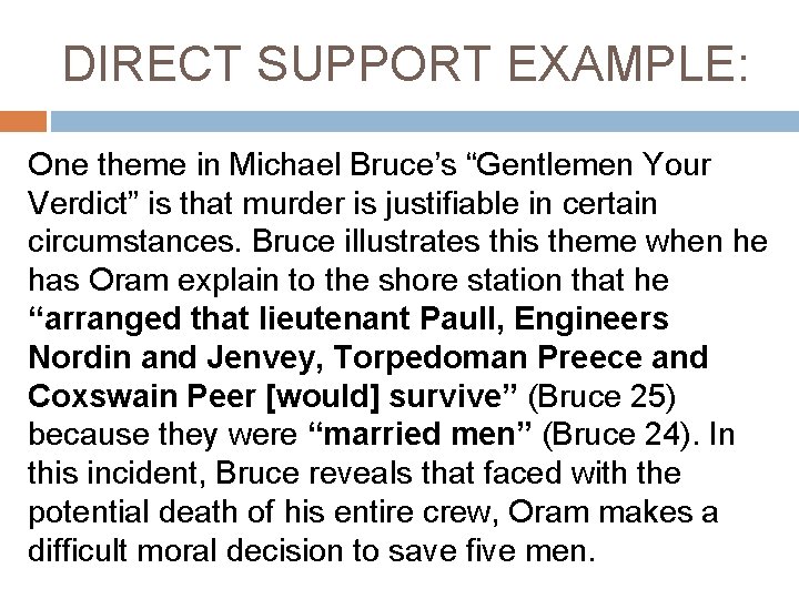 USING EVIDENCE TO SUPPORT IDEAS IN YOUR WRITING