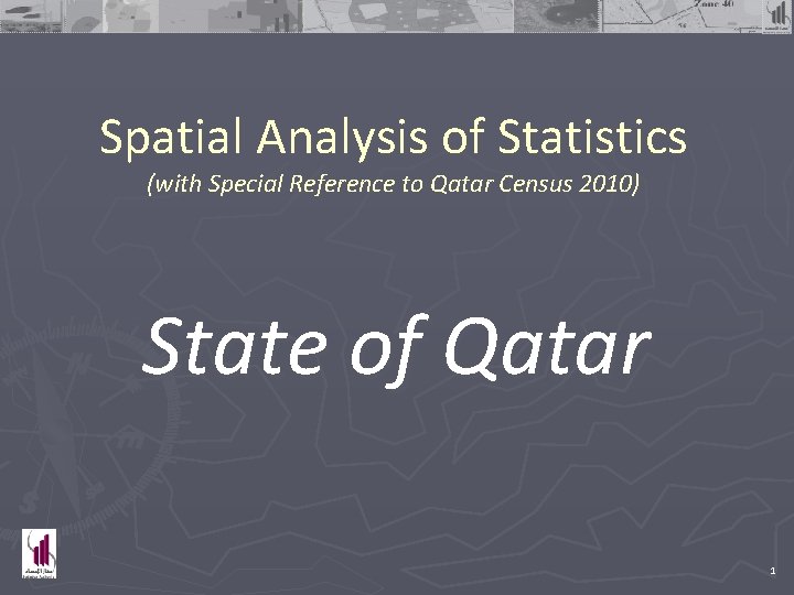 Spatial Analysis of Statistics with Special Reference to