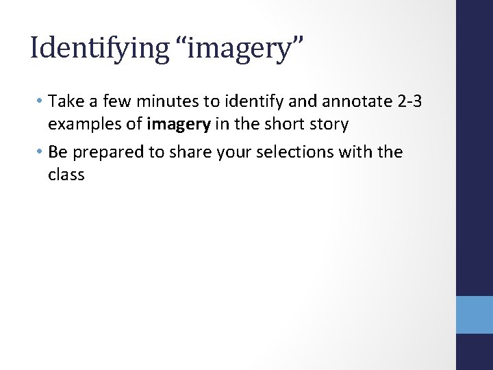 Imagery Taboo English 2 Unit 1 Coming of