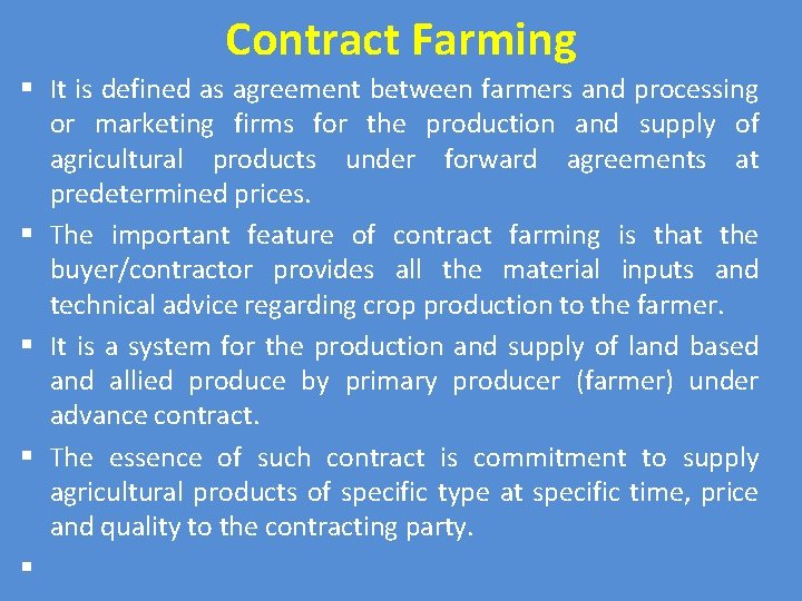 Contract Farming and Public Private Partnership Dairy Entrepreneurship