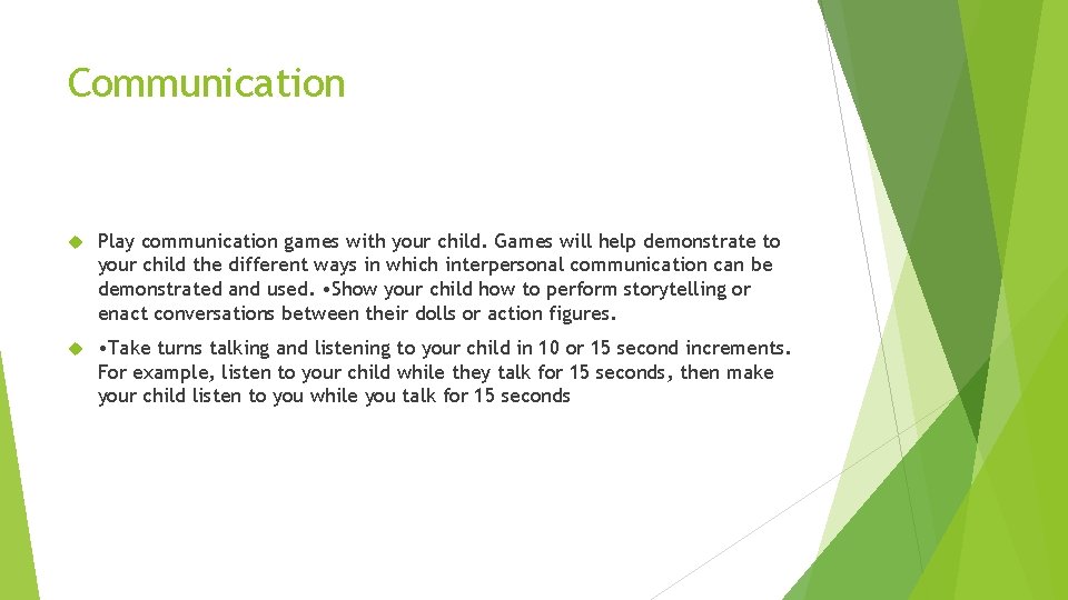 Communication Play communication games with your child Games