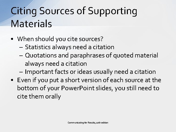 Chapter 12 Verbal and Visual Supporting Materials Communicating