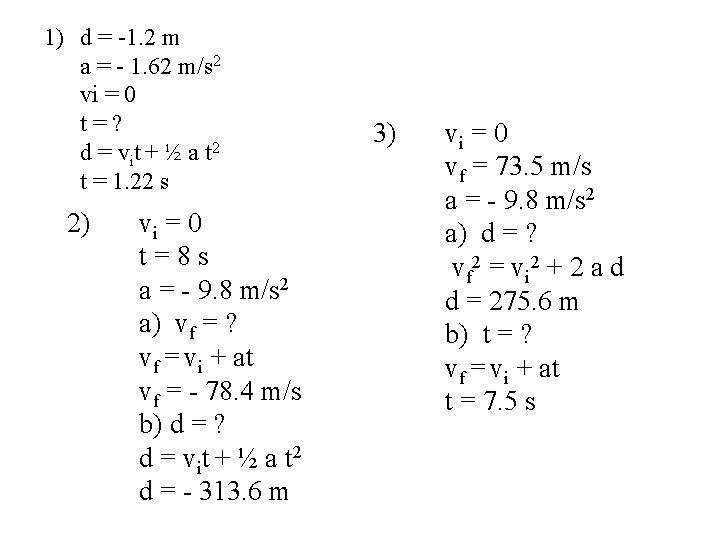 Uniform Accelerated Motion UAM Motion in a straight