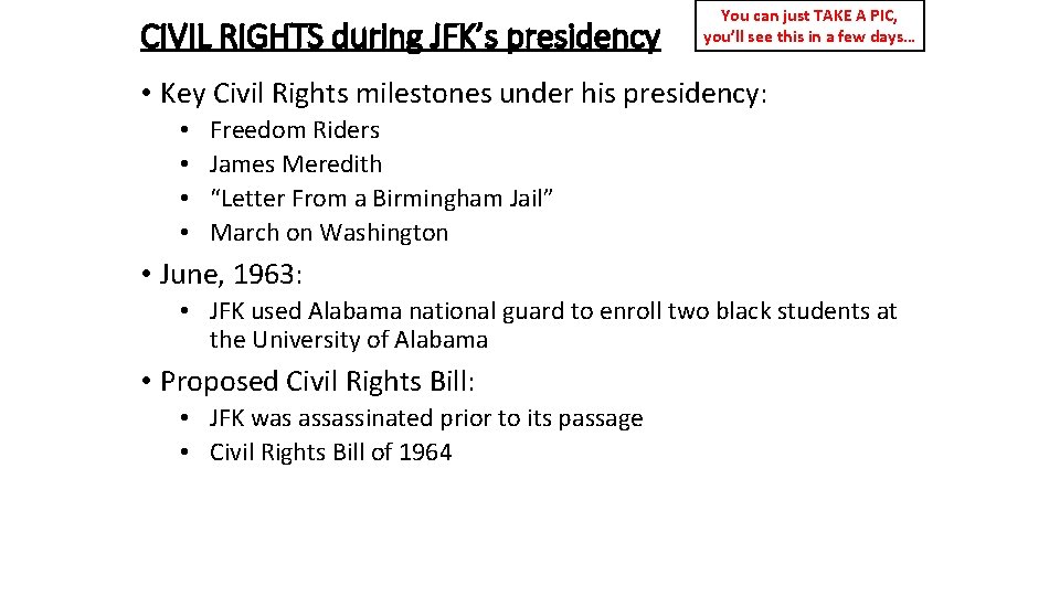 Aim How did JFK attempt to inspire Americans