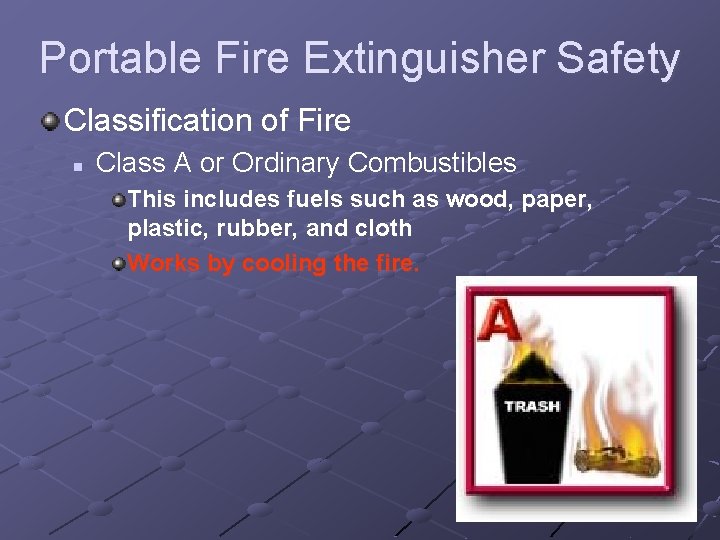Portable Fire Extinguishers Safety Portable Fire Extinguisher Safety