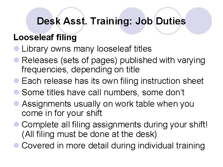 University of Baltimore Law Library Circulation Desk Assistant