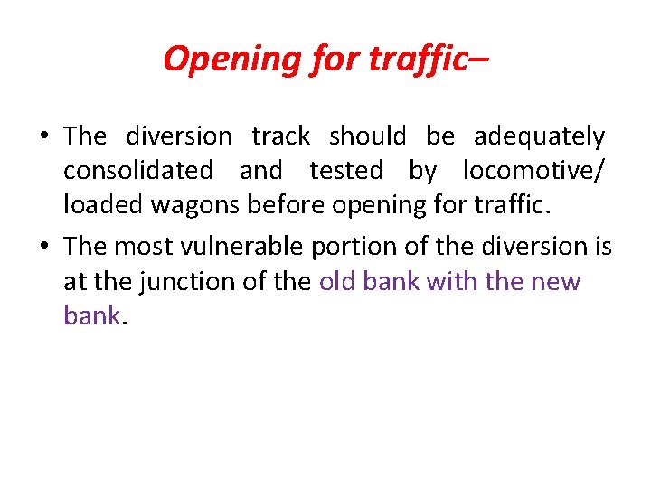 5 2Standard for laying diversions Periods 2 Standard